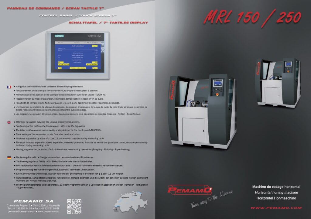 Catalogues PEMAMO : machines de rodages, appareils de rodage, rodoirs ...
